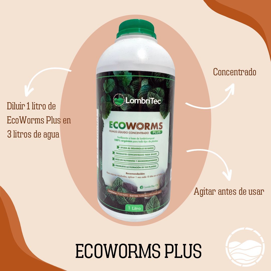 Hummus de lombríz líquido concentrado EcowormsPlus- Presentación de 1 ...